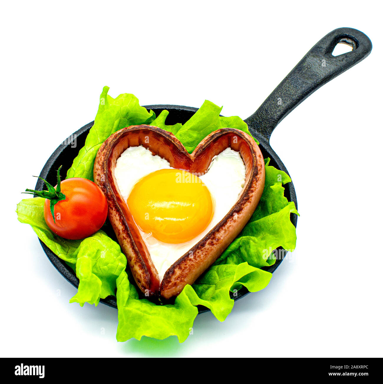 Breakfast in the shape of a heart Stock Photo - Alamy