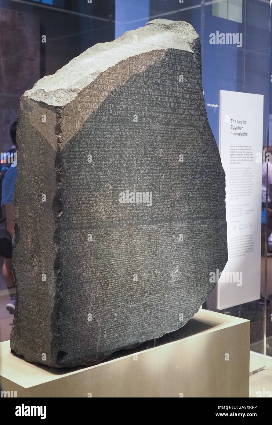 LONDON, UK - CIRCA SEPTEMBER 2019: Rosetta Stone stele at the British ...
