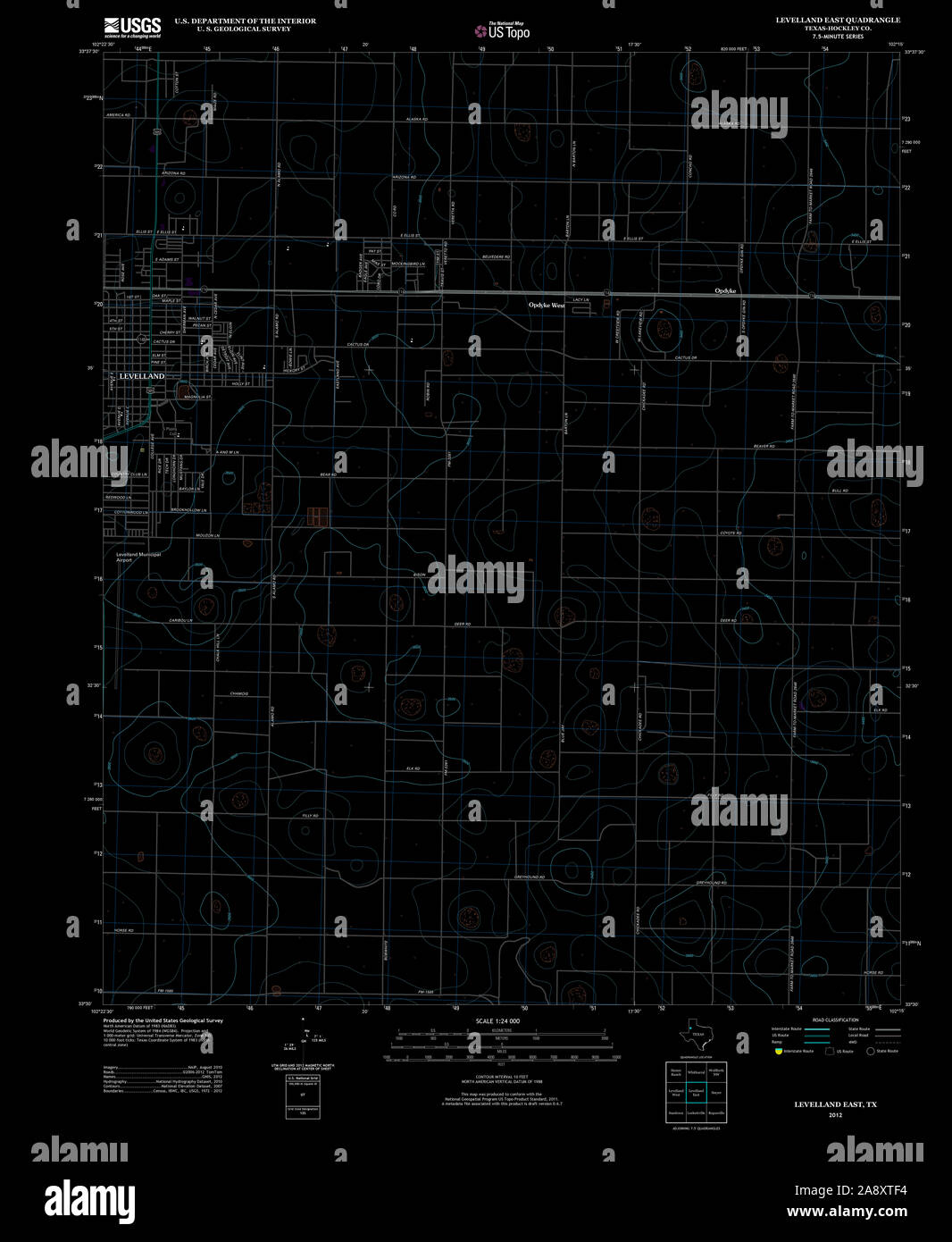 Map of levelland texas hi-res stock photography and images - Alamy