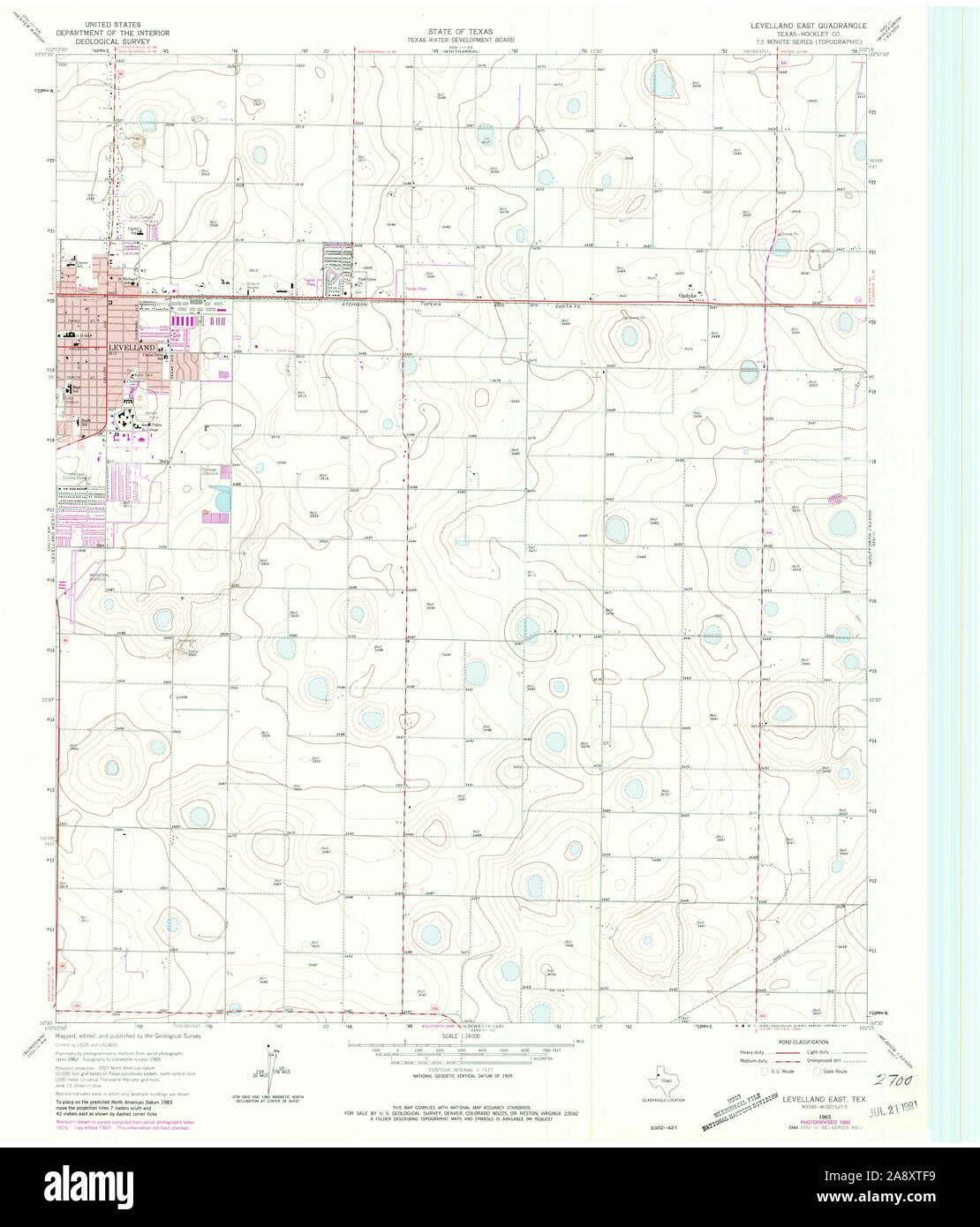 Levelland map hi-res stock photography and images - Alamy