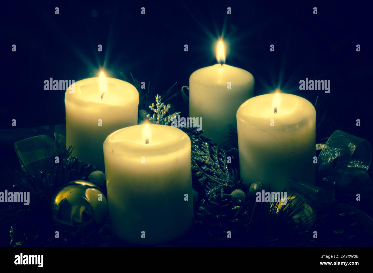 Four weeks of advent hi-res stock photography and images - Alamy