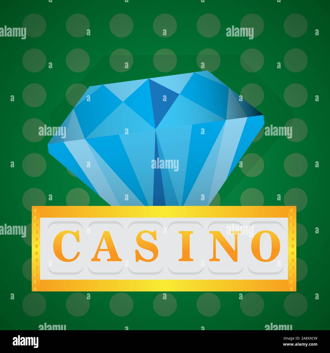 Blue diamond on a casino background - Vector illustration Stock Vector ...