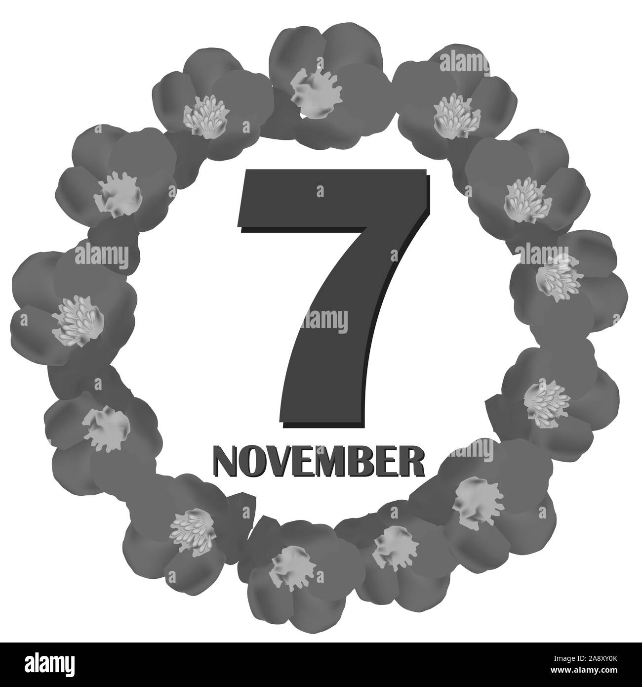November 7 icon. For planning important day. Banner for holidays and ...