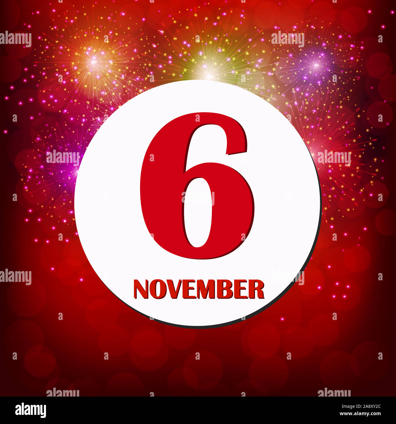 November 6 icon. For planning important day. Banner for holidays and ...