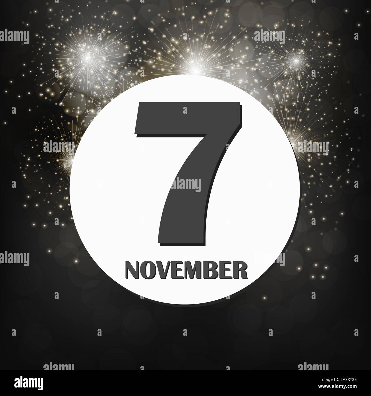 November 7 icon. For planning important day. Banner for holidays and ...