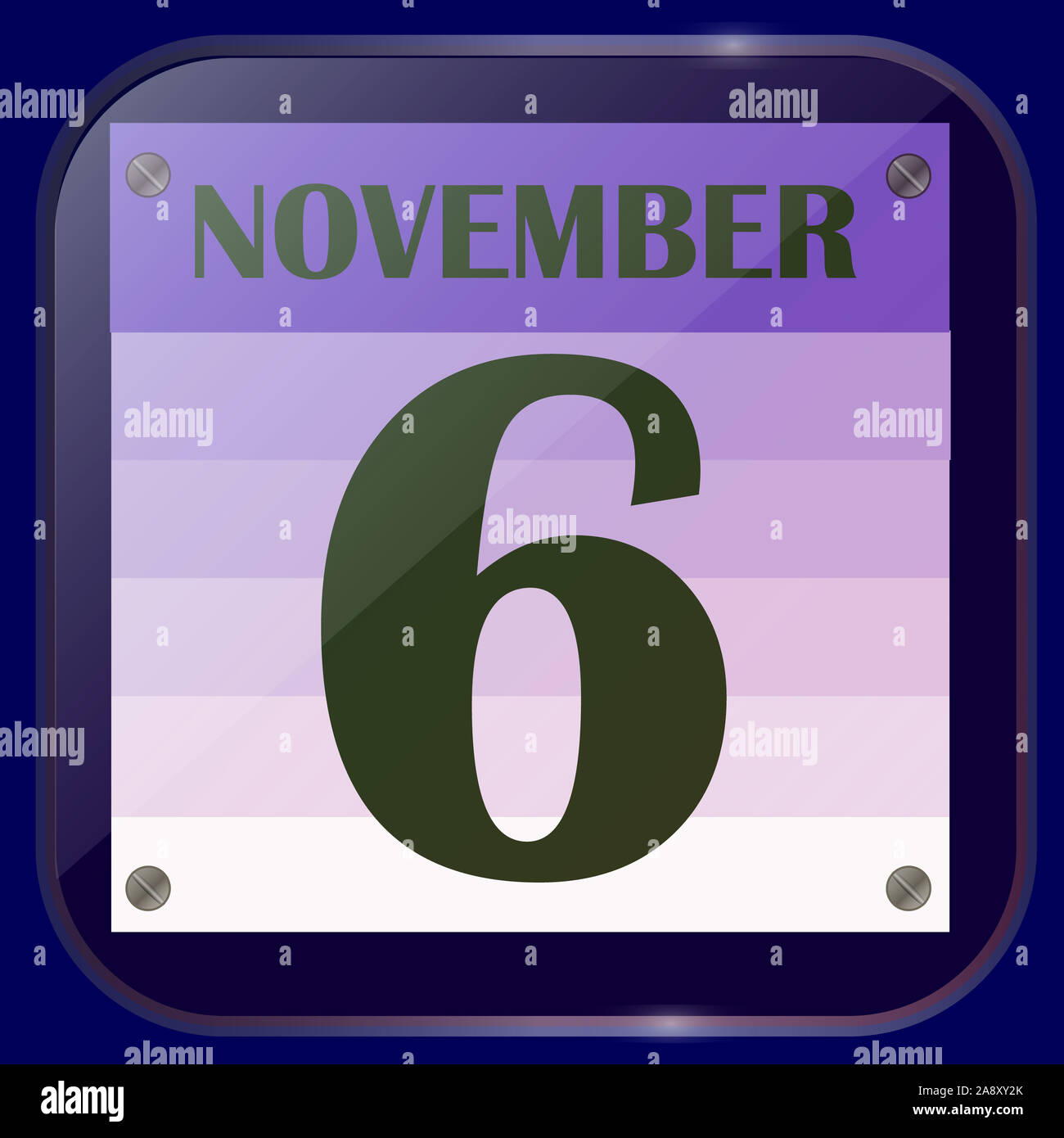 November 6 icon. For planning important day. Banner for holidays and ...