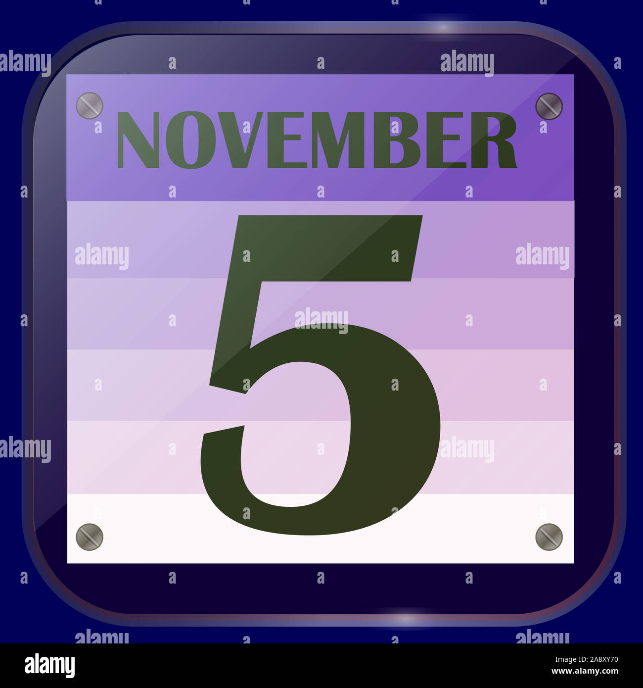 November 5 icon. For planning important day. Banner for holidays and ...