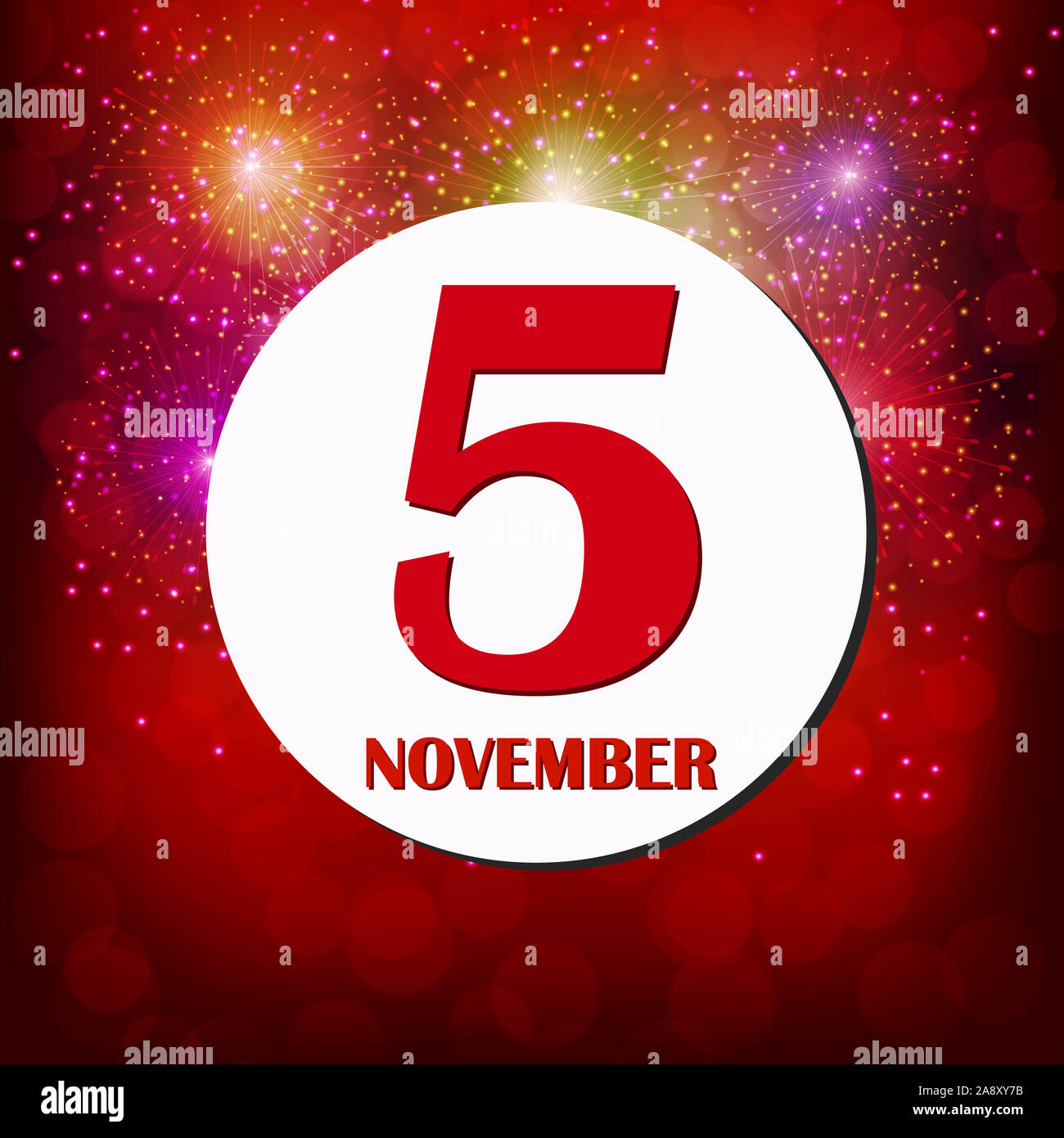 November 5 icon. For planning important day. Banner for holidays and ...