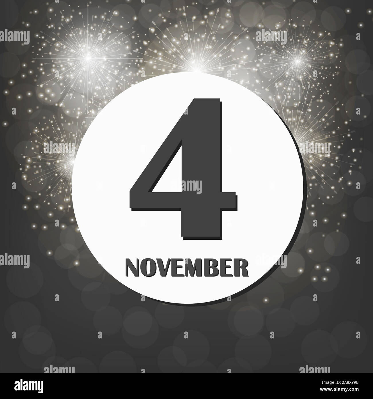 November 4 icon. For planning important day. Banner for holidays and ...
