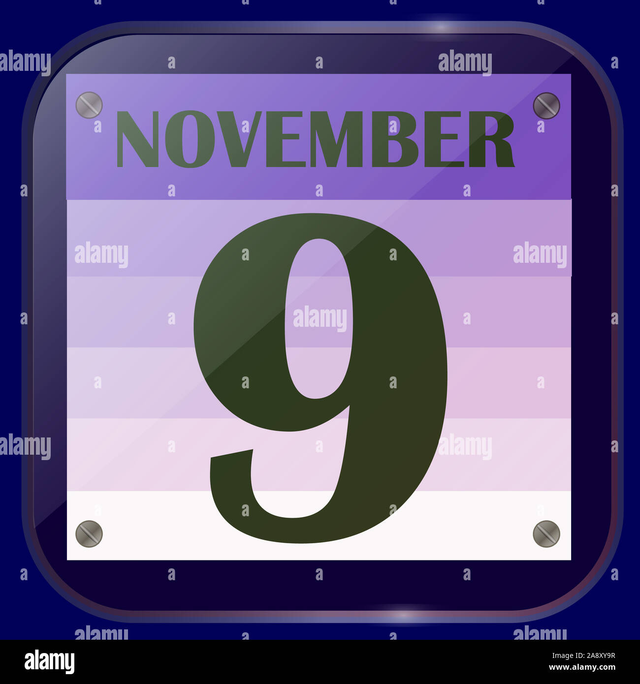 November 9 icon. For planning important day. Banner for holidays and ...