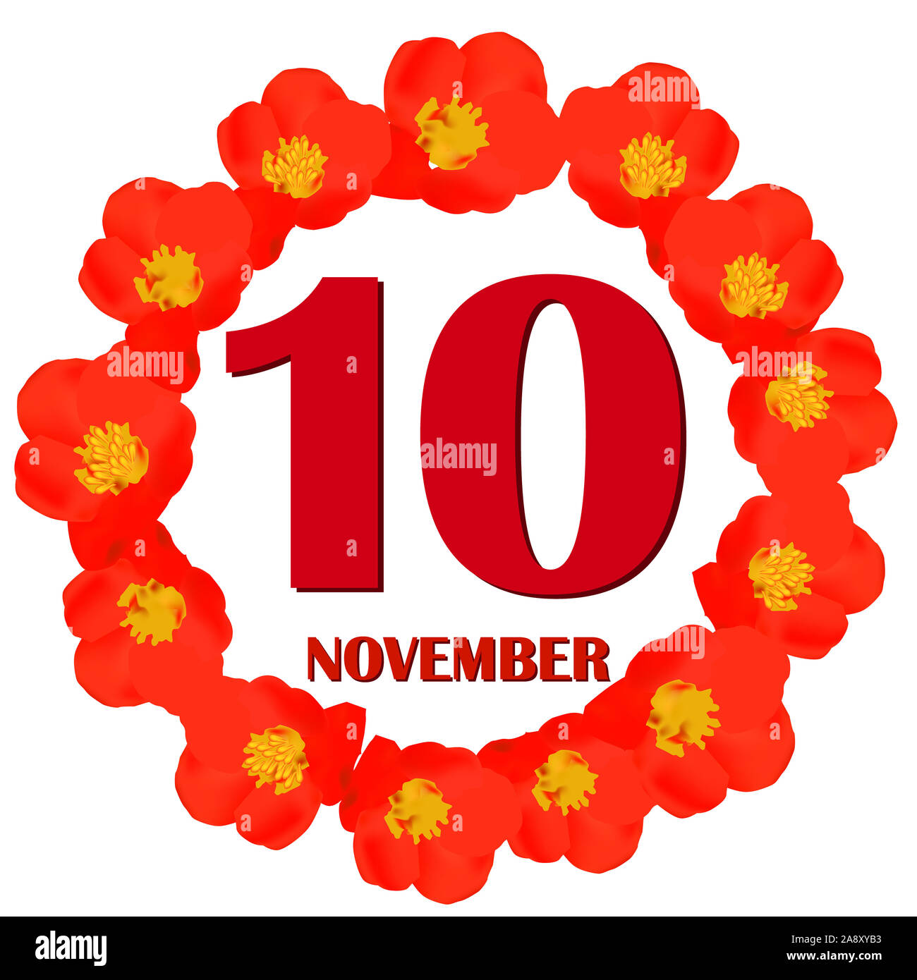 November 10 icon. For planning important day. Banner for holidays and ...