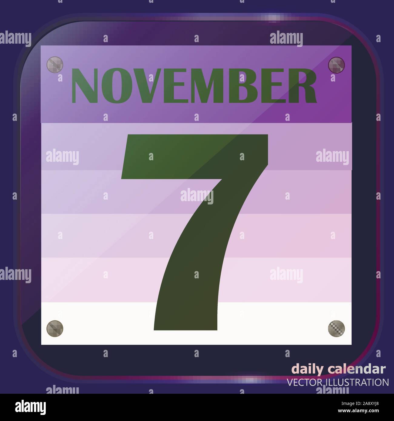 November 7 icon. For planning important day. Banner for holidays and ...