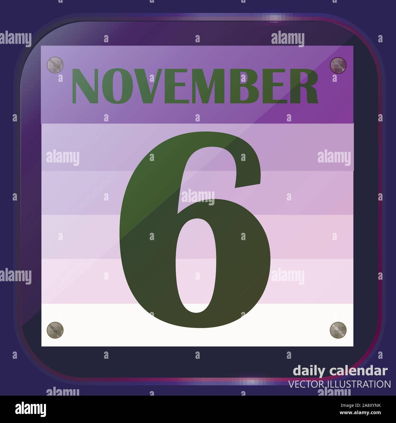 November 6 icon. For planning important day. Banner for holidays and ...