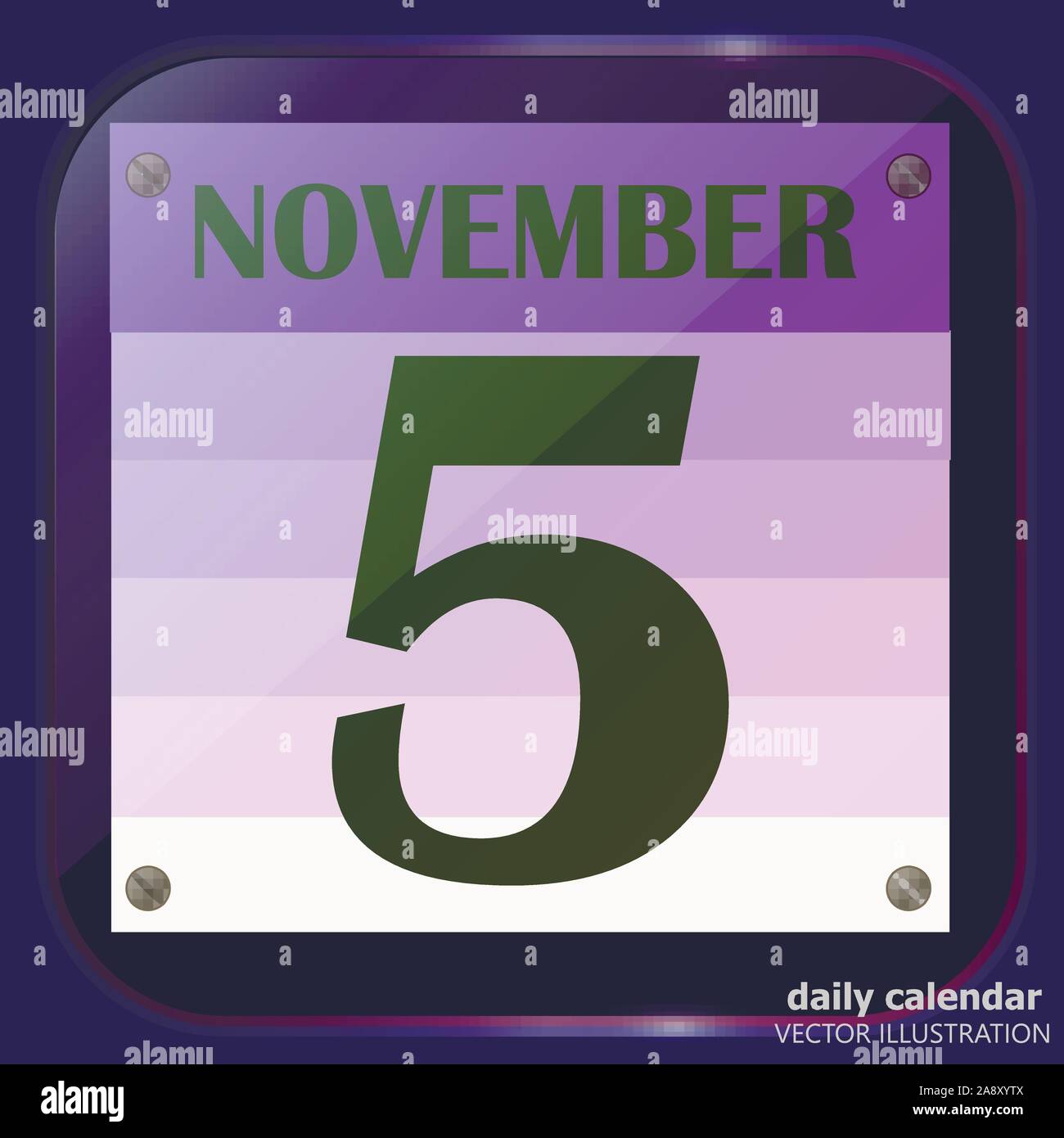 November 5 icon. For planning important day. Banner for holidays and ...
