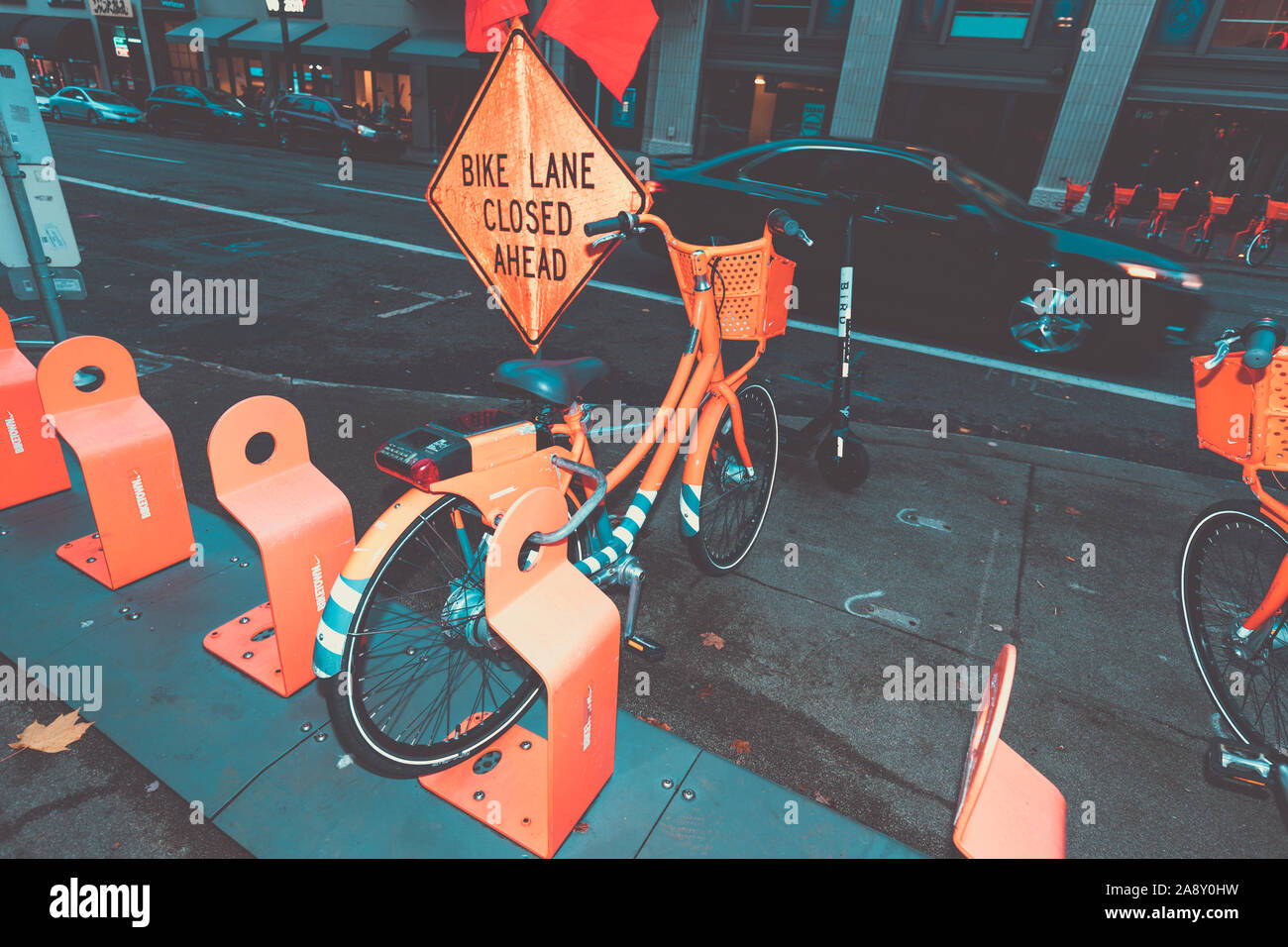 Portland, Oregon - Nov 10, 2019 : Bike sharing program BikeTown in ...