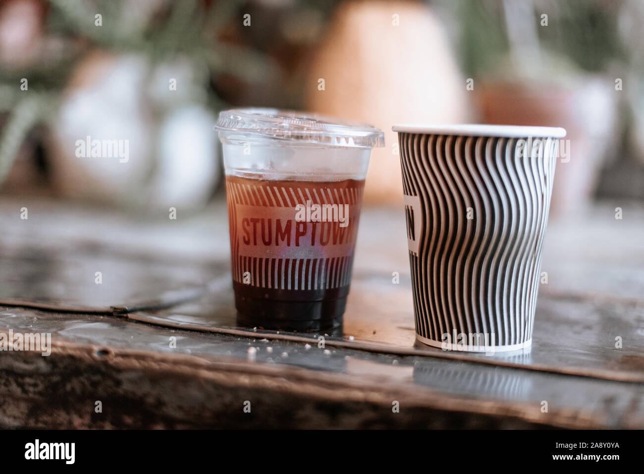 Portland, Oregon - Nov 10, 2019 : The famous Stumptown Coffee Roasters ...