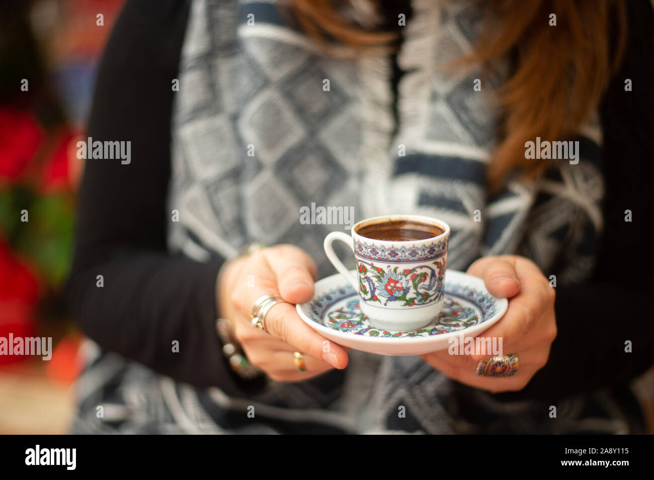 Traditional turkish coffee drink concept Stock Photo - Alamy