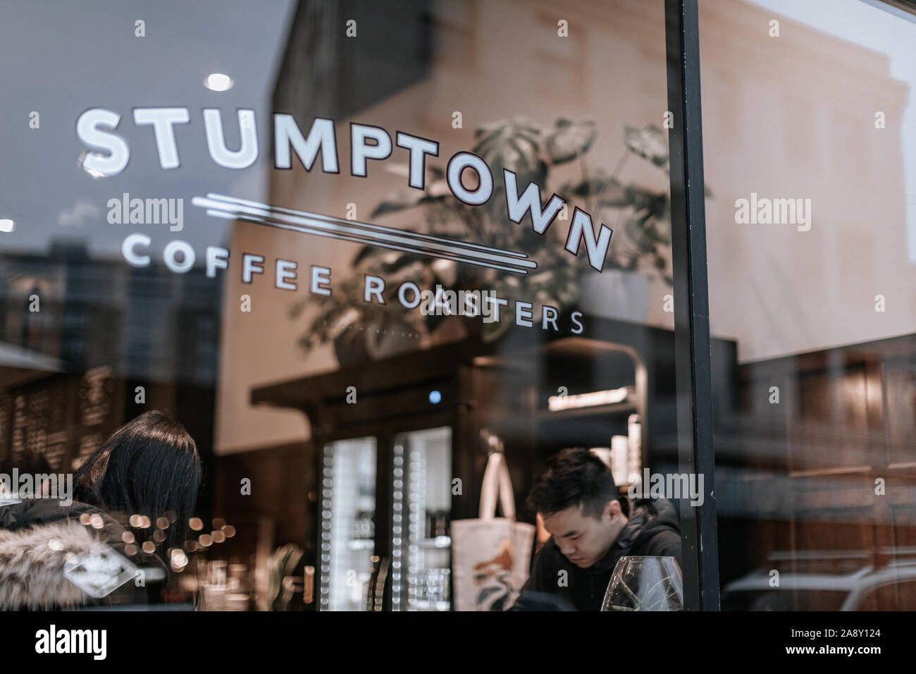 Portland, Oregon - Nov 10, 2019 : The famous Stumptown Coffee Roasters ...