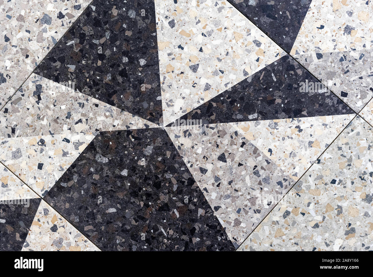 Gray porcelain tiles with geometric patterns. Background and texture of ...