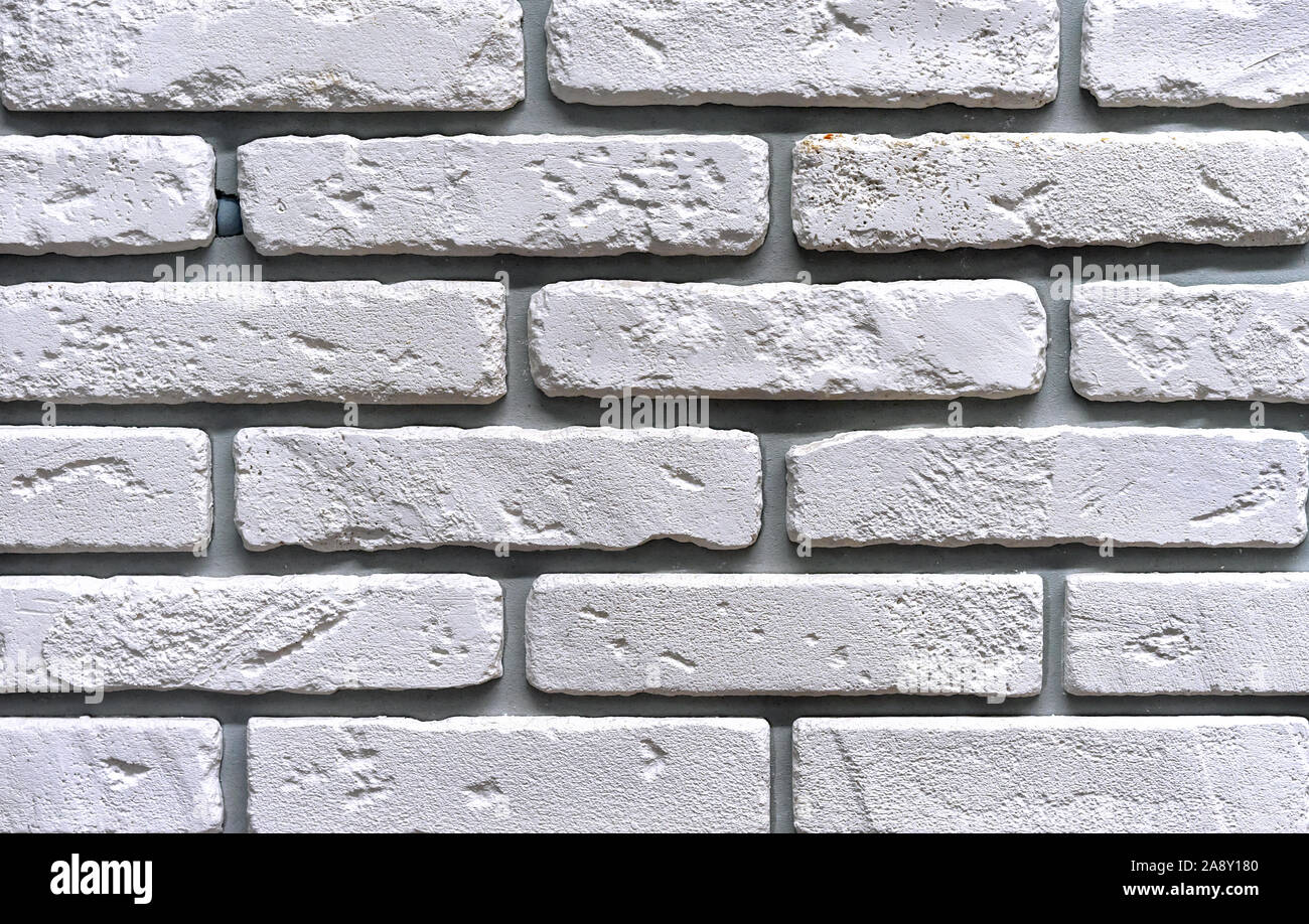 Brick wall of white bricks. Background and texture of brickwork Stock ...