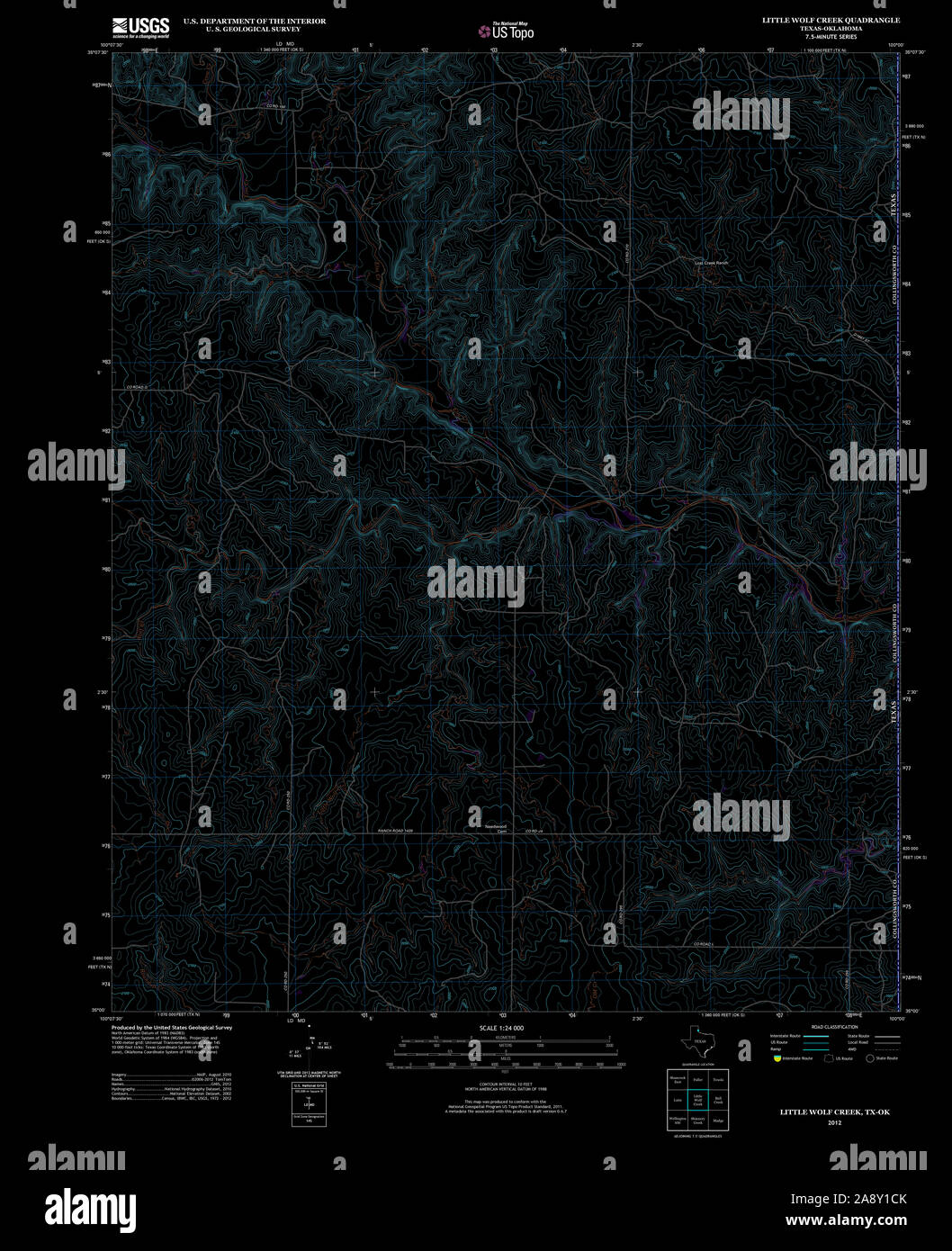 Map of wolf creek hi-res stock photography and images - Alamy