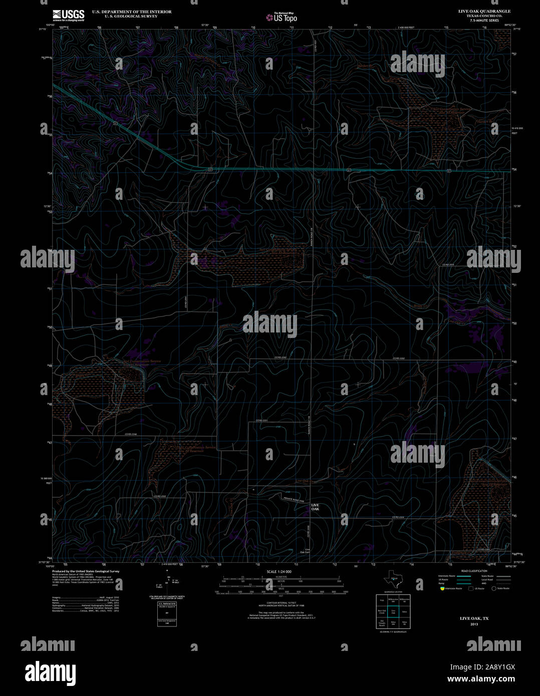 Map of live oak hi-res stock photography and images - Alamy