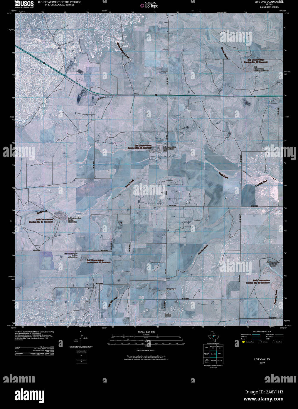 Live oak map hi-res stock photography and images - Alamy