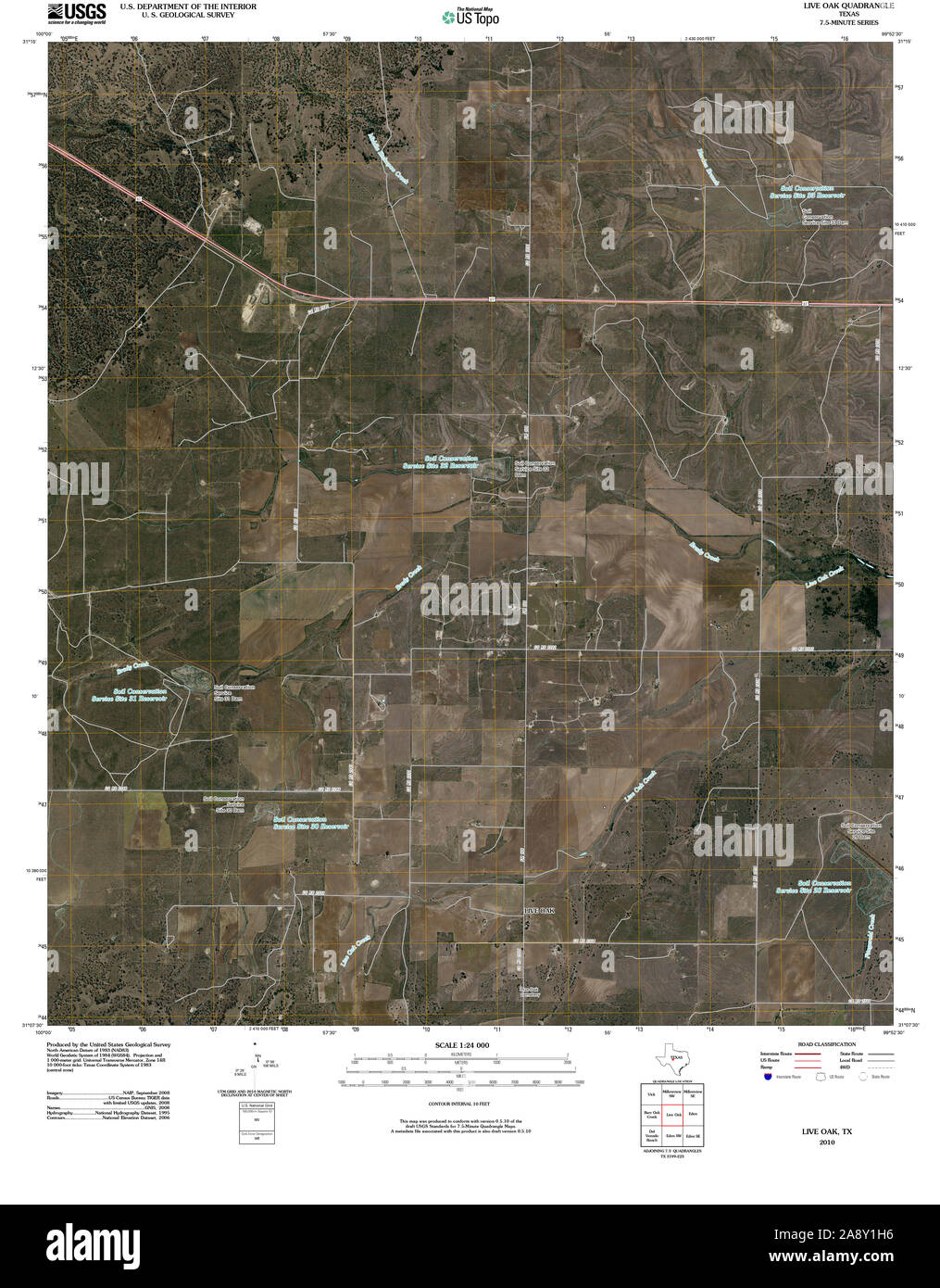 Map of live oak hi-res stock photography and images - Alamy