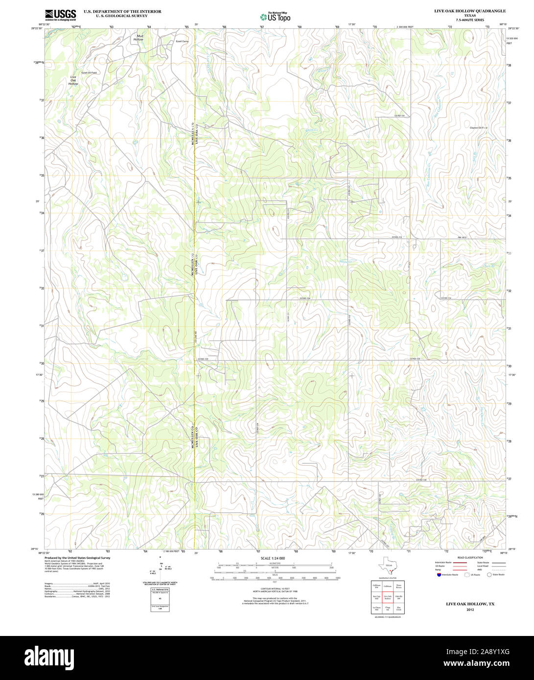 Map of live oak hi-res stock photography and images - Alamy