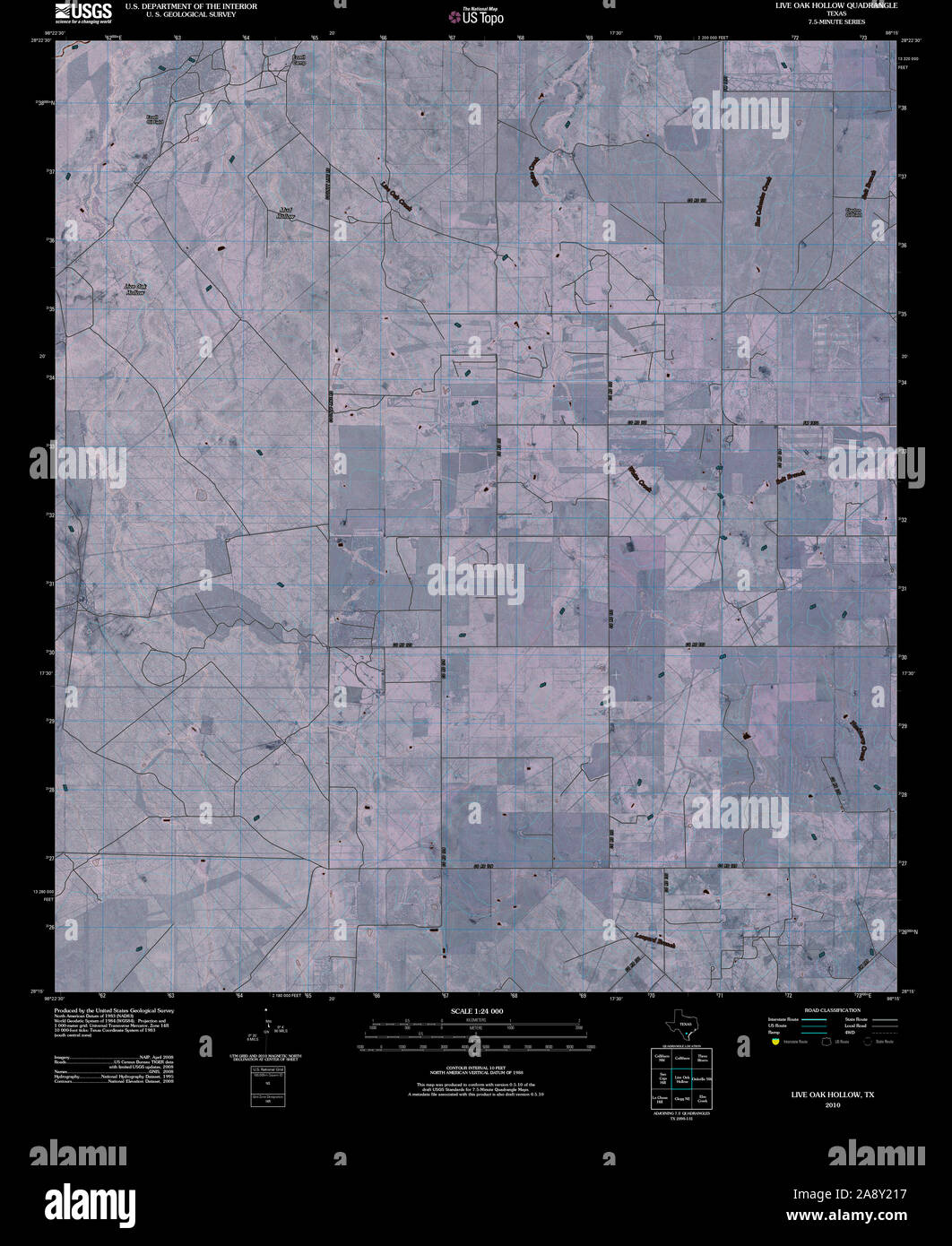 Map of live oak hi-res stock photography and images - Alamy