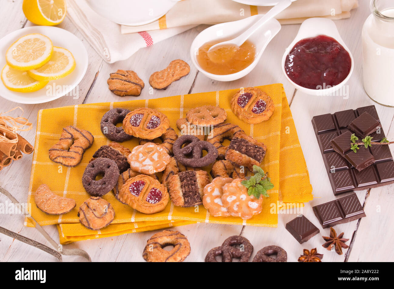 Shortcrust pastry biscuits Stock Photo - Alamy