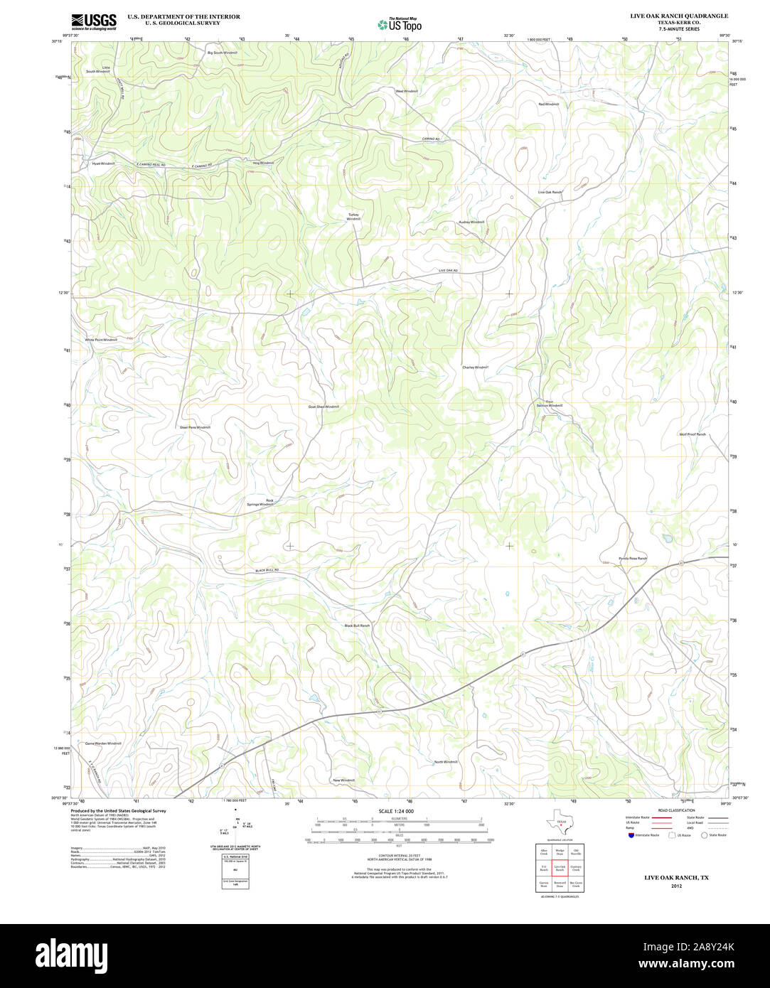 Map of live oak hi-res stock photography and images - Alamy