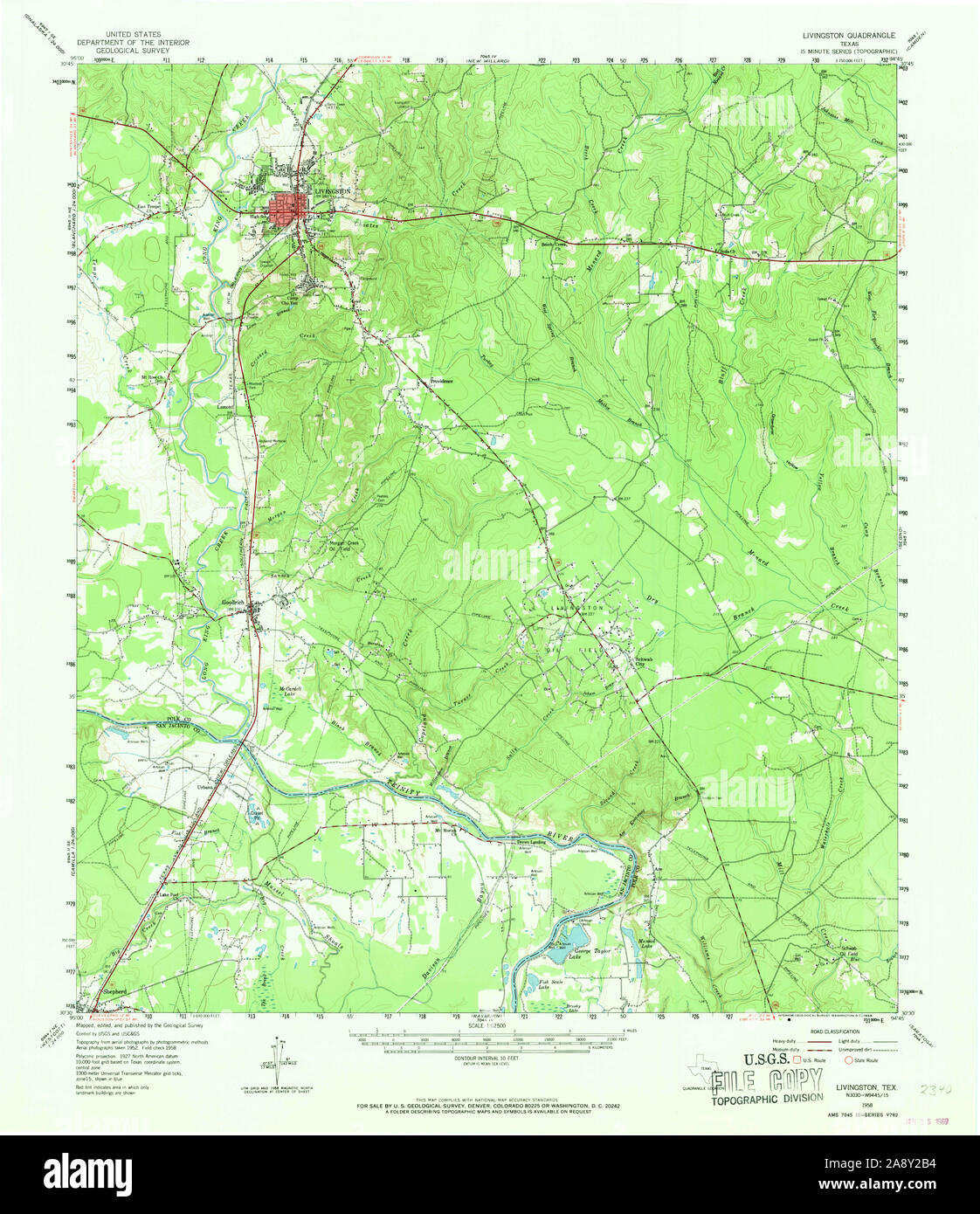 Livingston texas map hi-res stock photography and images - Alamy