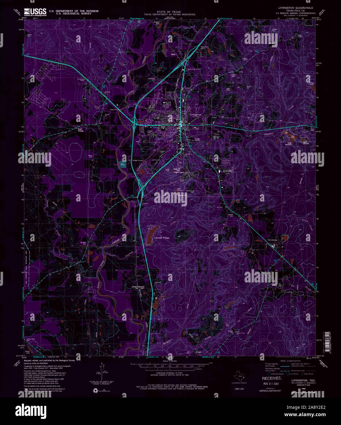 Livingston texas map hi-res stock photography and images - Alamy