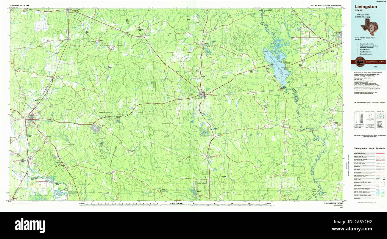 Livingston texas map hi-res stock photography and images - Alamy