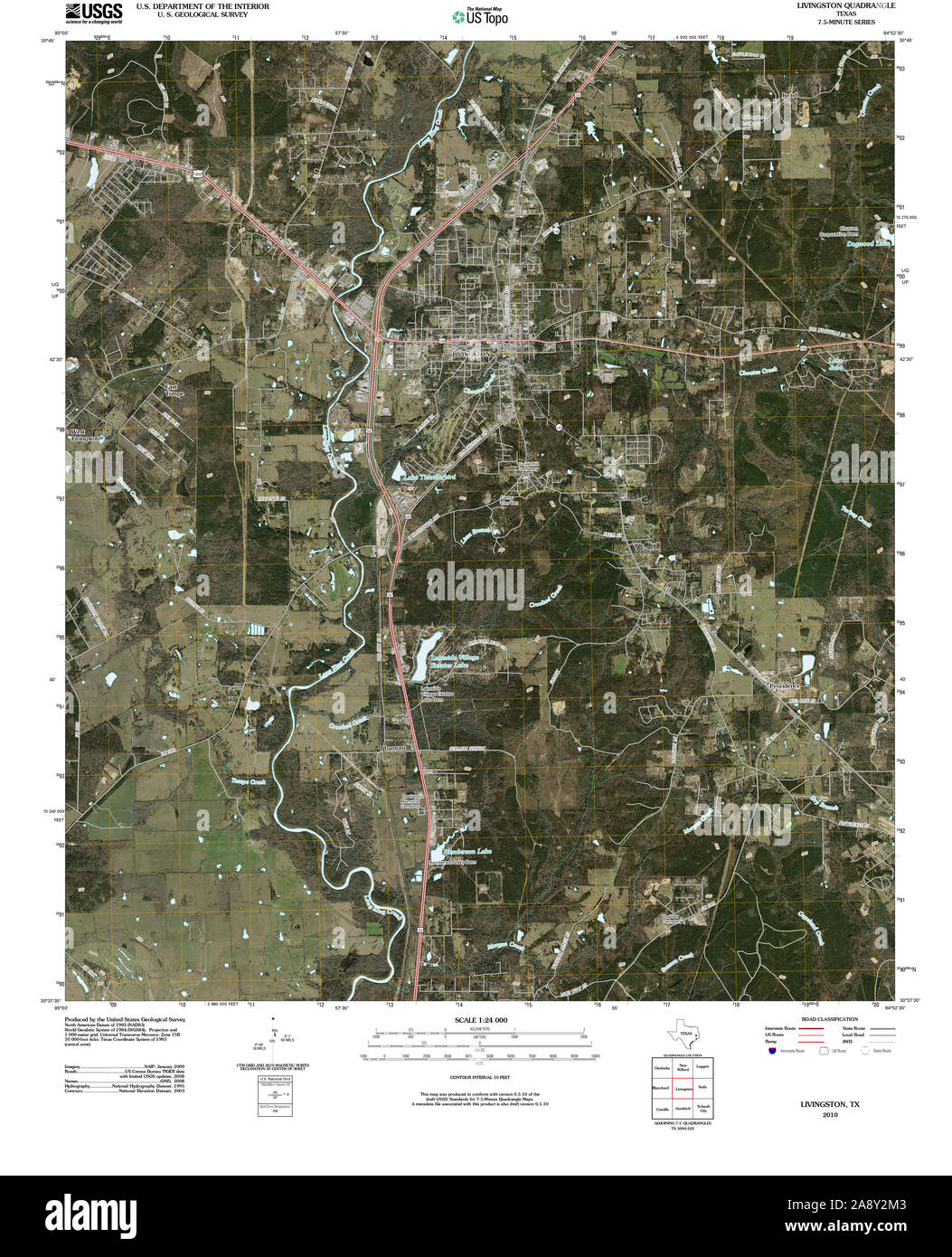 Livingston texas map Cut Out Stock Images & Pictures - Alamy