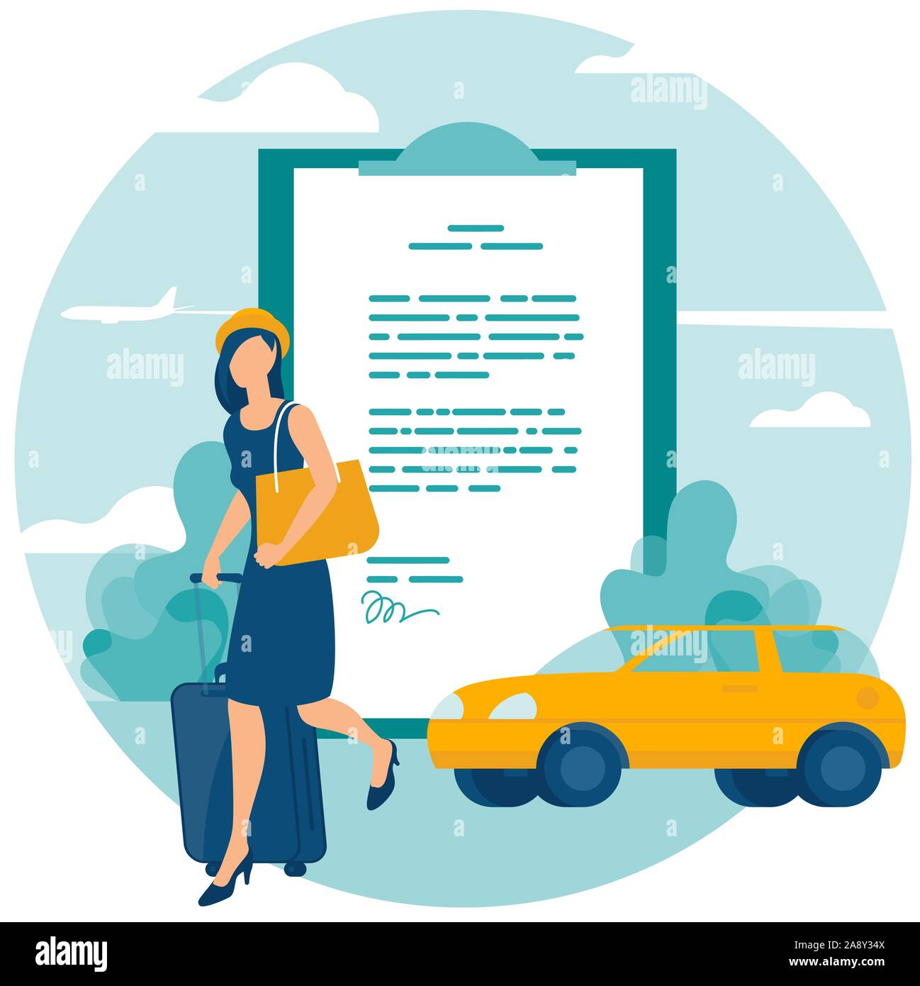 Car insurance banner man Cut Out Stock Images & Pictures - Alamy