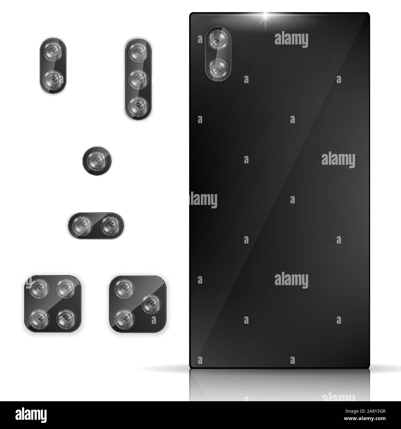 Back and side of the camera lens Stock Vector Images - Alamy