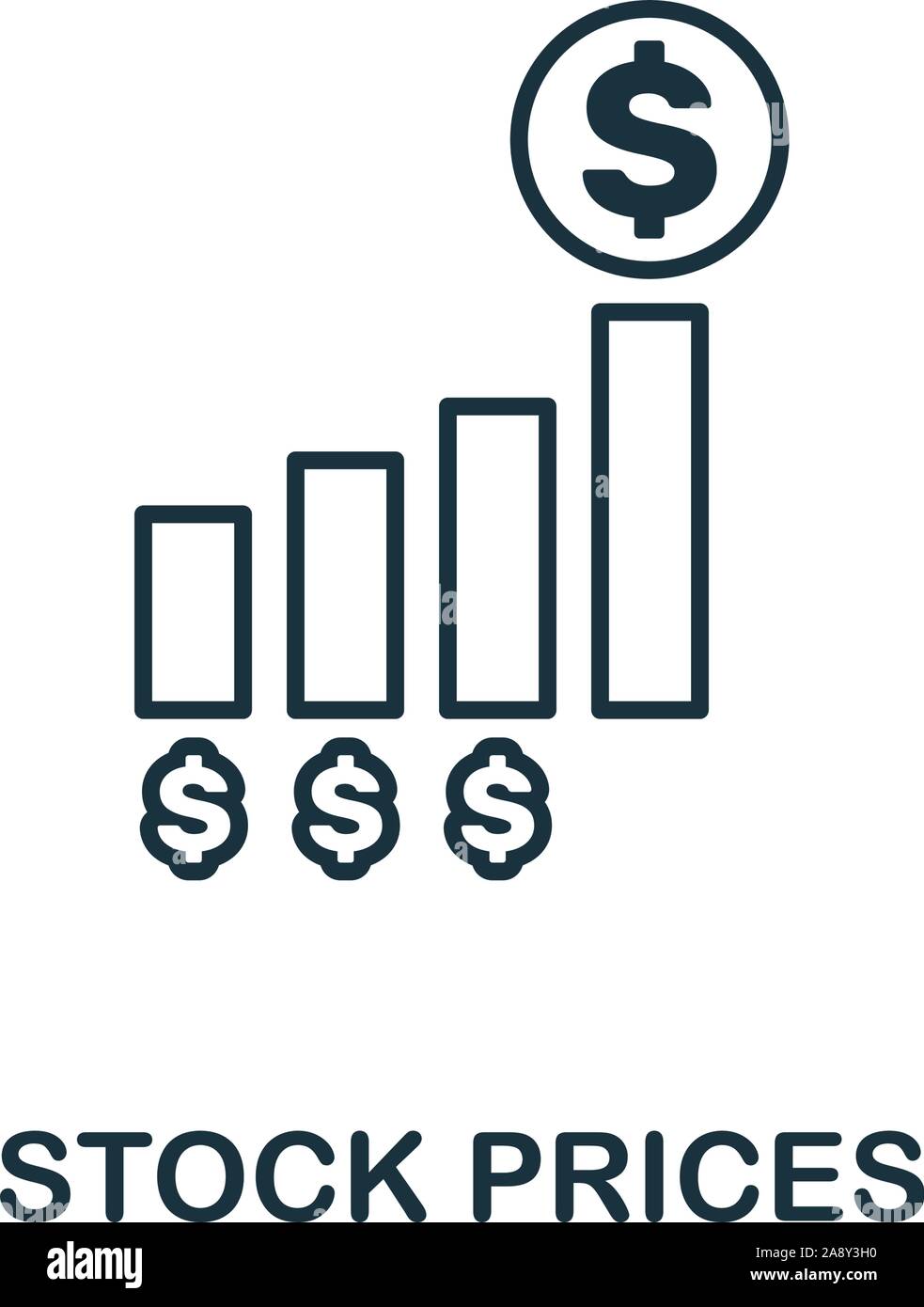 Stock Prices icon outline style. Thin line creative Stock Prices icon ...