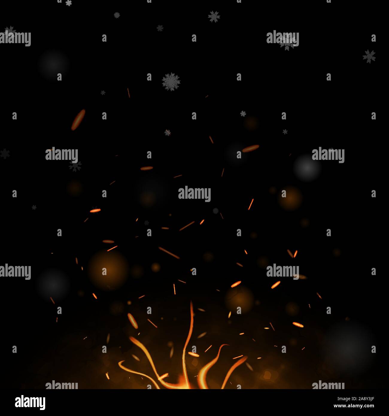 Campfire sparks flying Stock Vector Images - Alamy