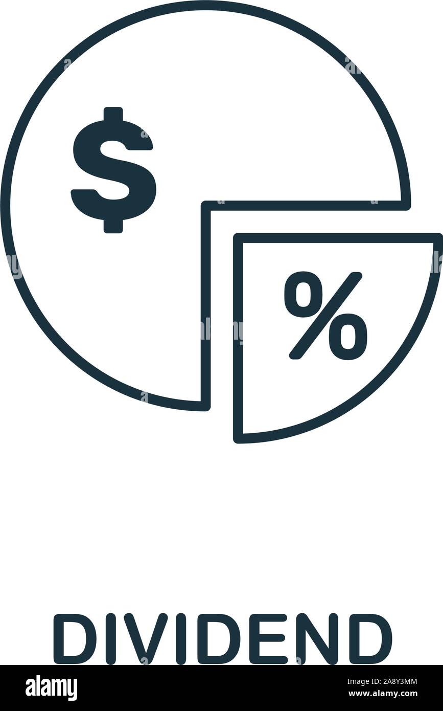 Dividend icon outline style. Thin line creative Dividend icon for logo ...
