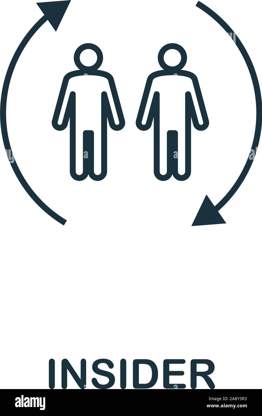 Insider icon outline style. Thin line creative Insider icon for logo ...