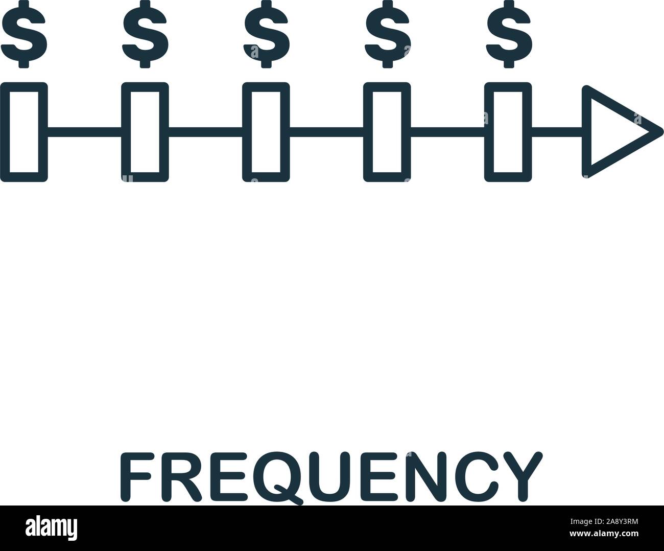 Frequency icon outline style. Thin line creative Frequency icon for ...