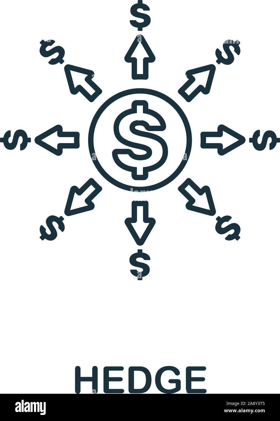 Hedge icon outline style. Thin line creative Hedge icon for logo ...