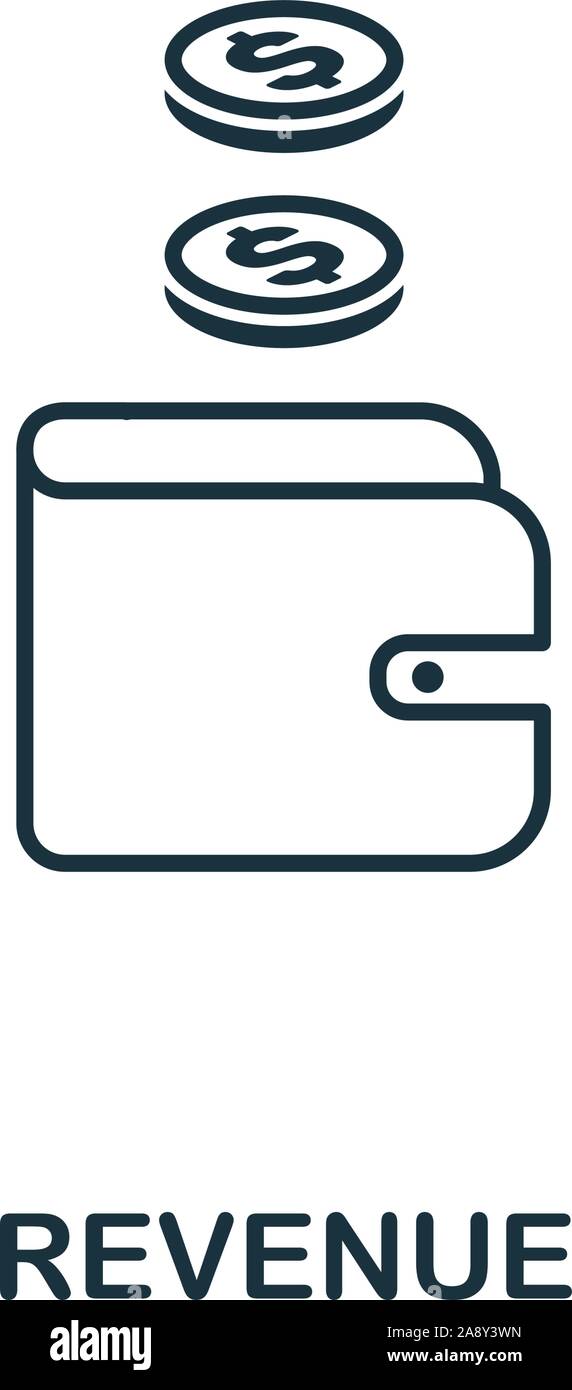 Revenue icon outline style. Thin line creative Revenue icon for logo ...