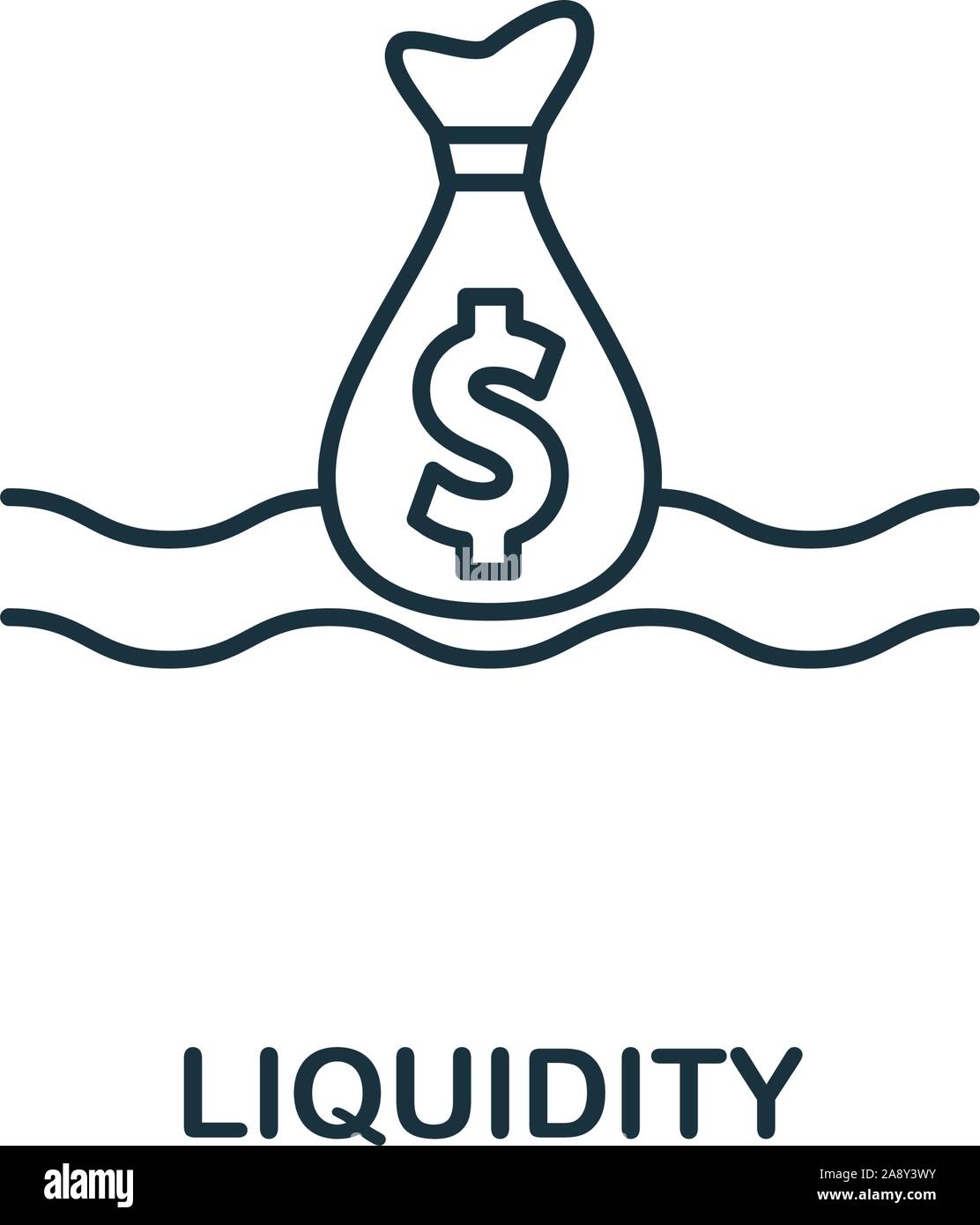 Liquidity icon outline style. Thin line creative Liquidity icon for ...