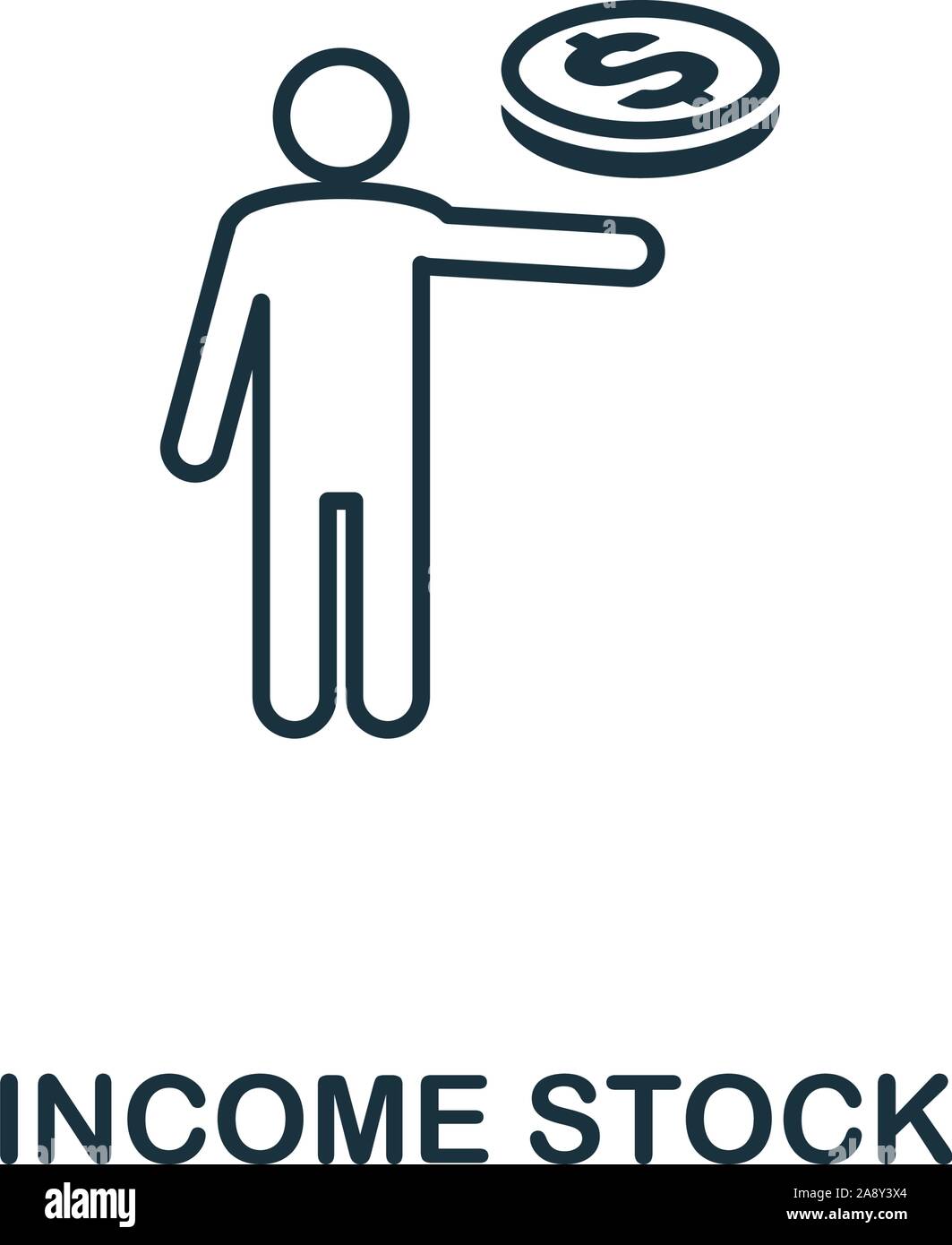 Income Stock icon outline style. Thin line creative Income Stock icon ...