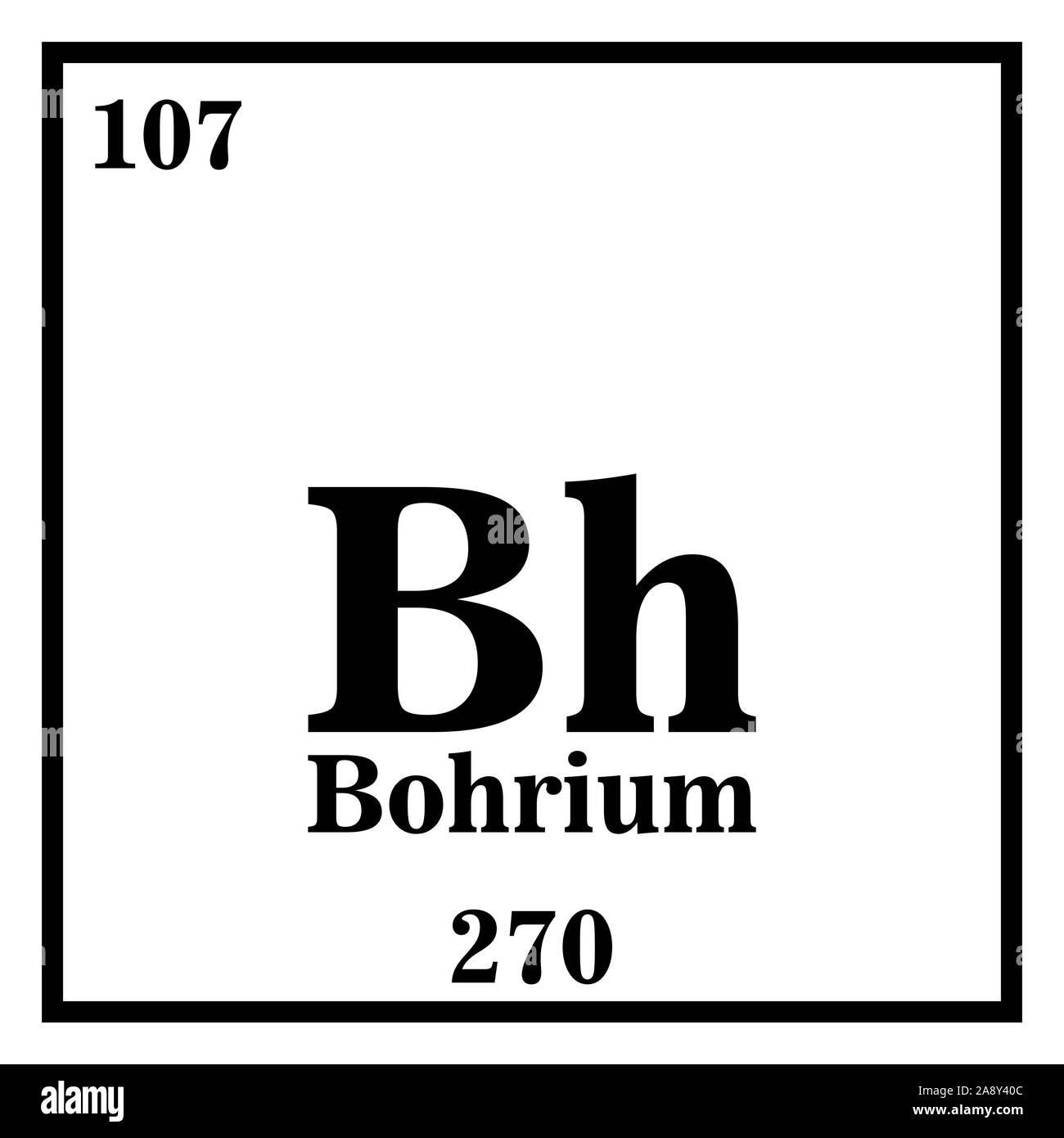 Bohrium Periodic Table of the Elements Vector illustration eps 10 Stock Vector Image & Art - Alamy