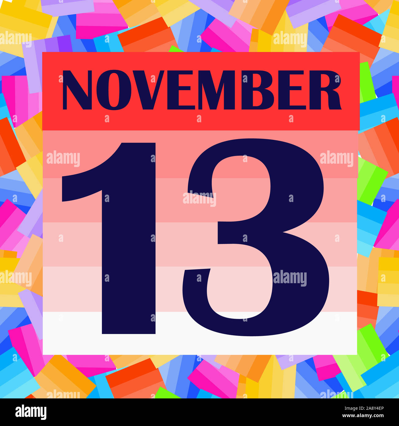 November 13 icon. For planning important day. Banner for holidays and ...