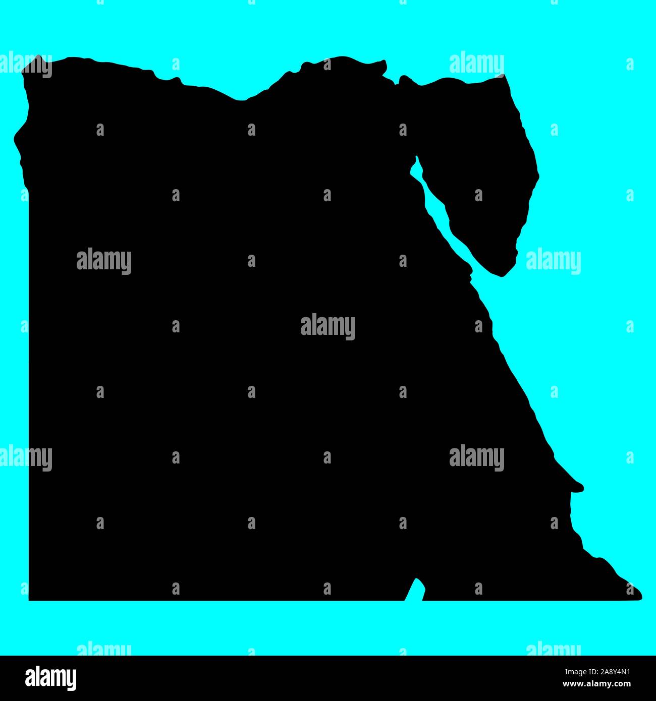 Map silhouette of Egypt. Vector illustration Eps 10 Stock Vector Image ...